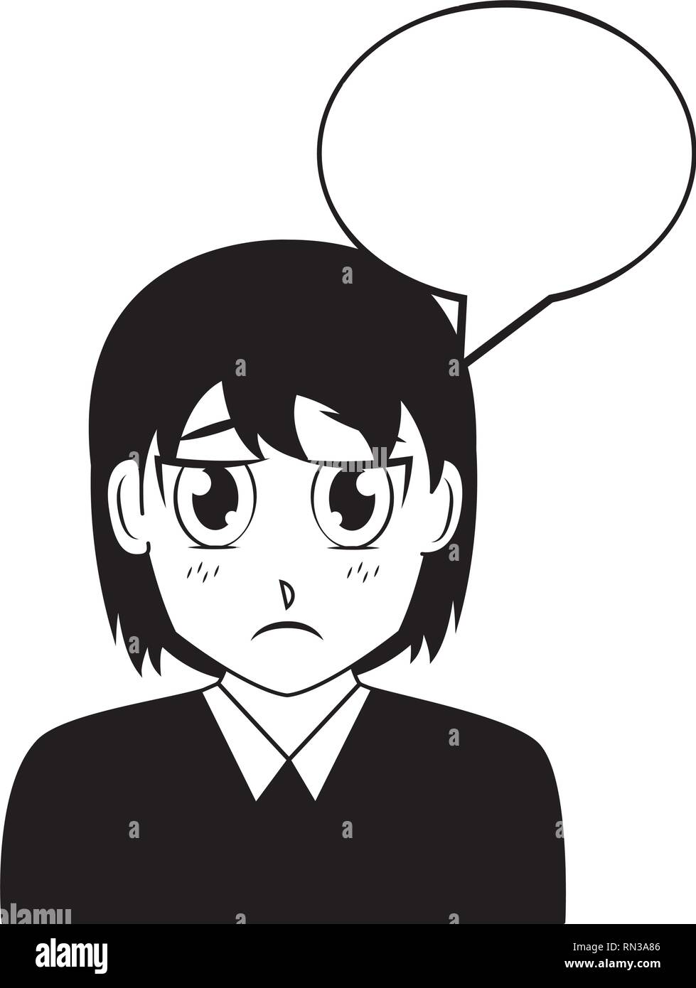 Cartoon girl talking comic Banque d'images vectorielles - Page 2 - Alamy