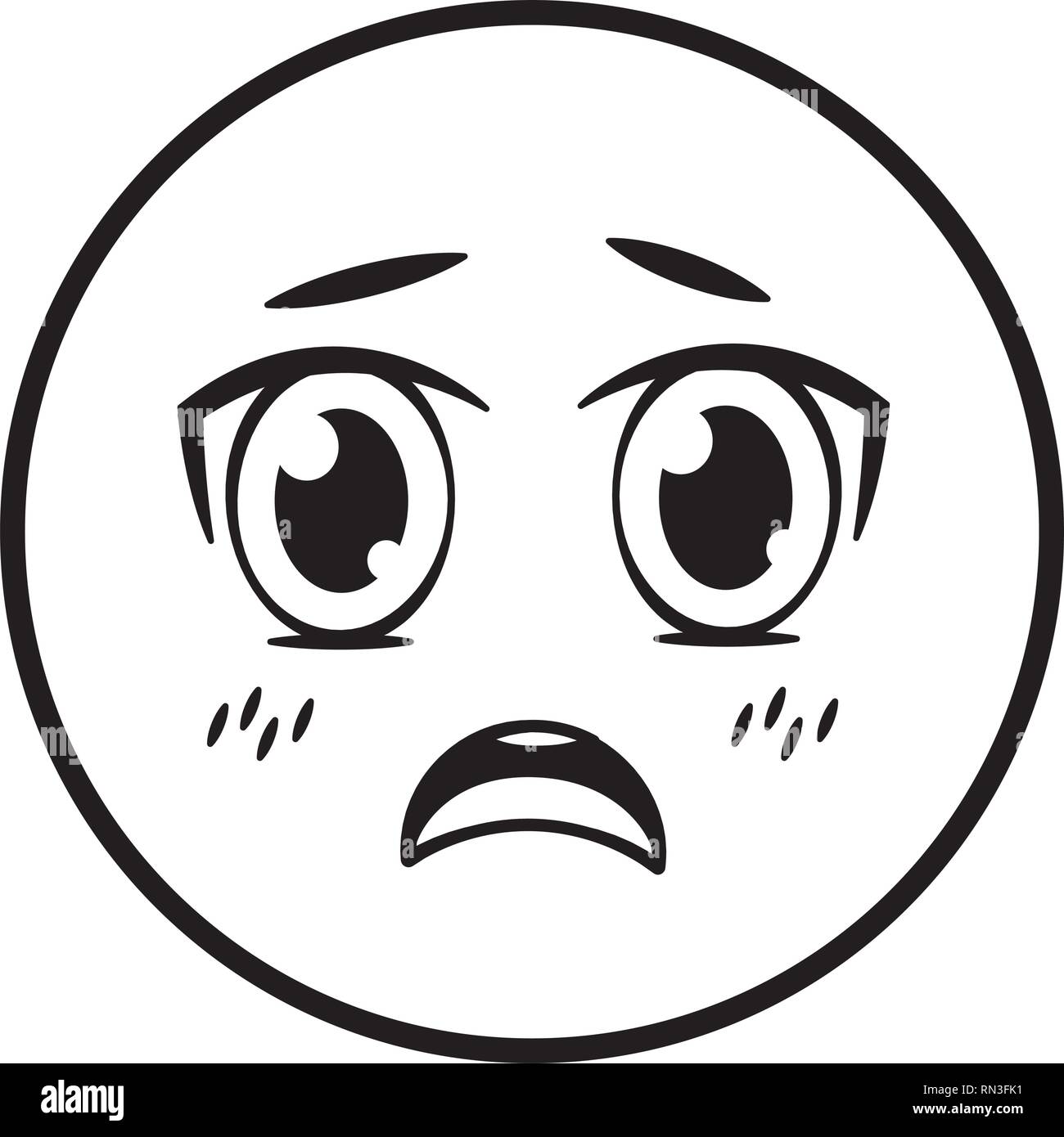 L'expression faciale émoticône souriant Image Vectorielle Stock - Alamy