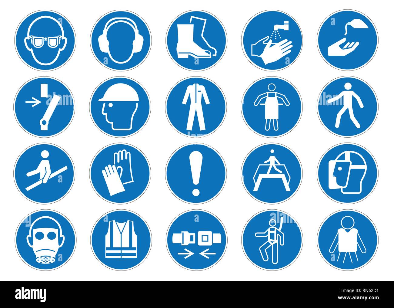 DIN 7010 affichage obligatoire collection vecteur isolé sur fond blanc ...