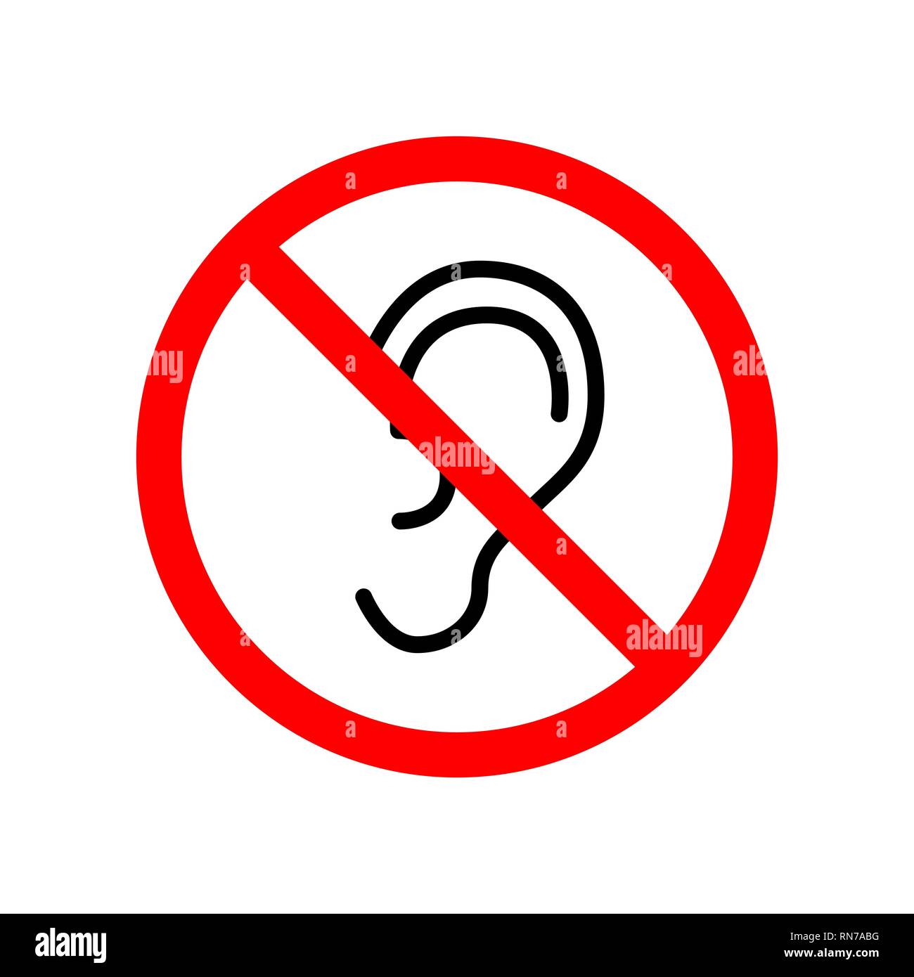 Interdit de parler Banque d'images vectorielles - Alamy