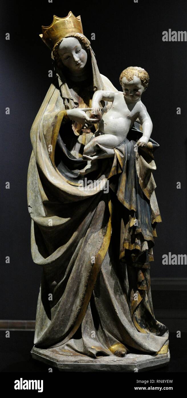 Maestro de las Bellas Madones (siglos XIII-XIV). Bella Madonna (Virgen con el Niño), hacia 1390 ...