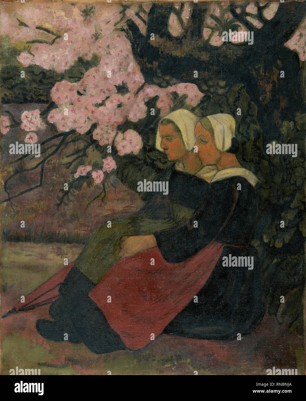 Paul Sérusier (Paris 1864 - Morlaix 1927). Deux Bretonnes sous un ...