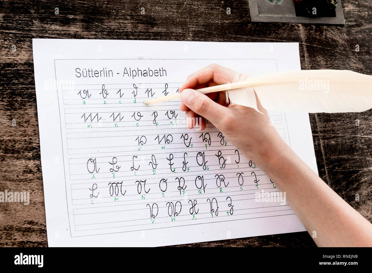 Sutterlin Script Banque d'image et photos - Alamy