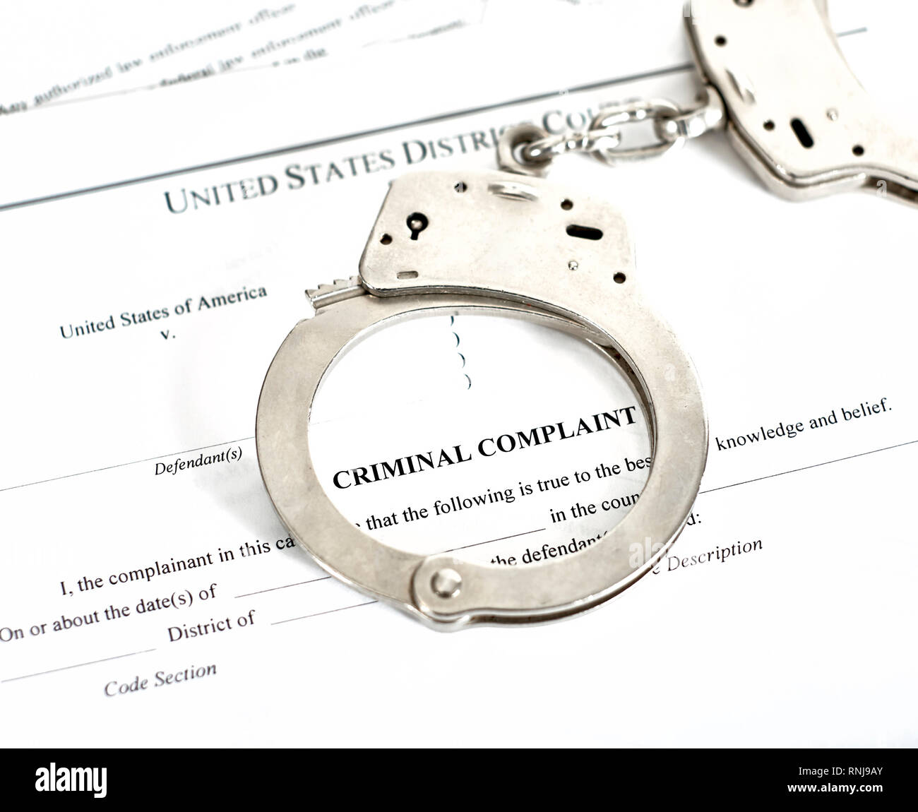 Mandat de perquisition Banque d'images détourées - Alamy