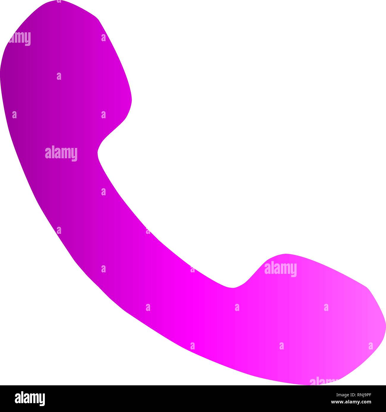 Icône Symbole Téléphone - gradient violet, isolé - vector illustration ...