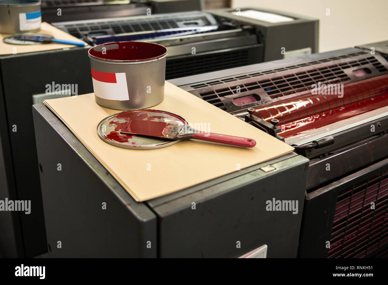 Offset printing machine Banque de photographies et d’images à haute ...