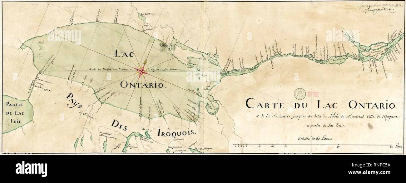 Carte du lac ontario Banque de photographies et d’images à haute ...