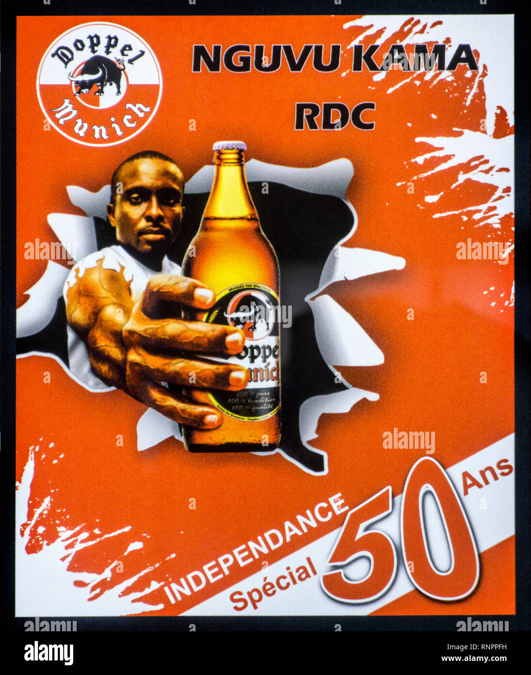 Affiche publicitaire pour l'Afrique de la bière de Munich à partir de ...
