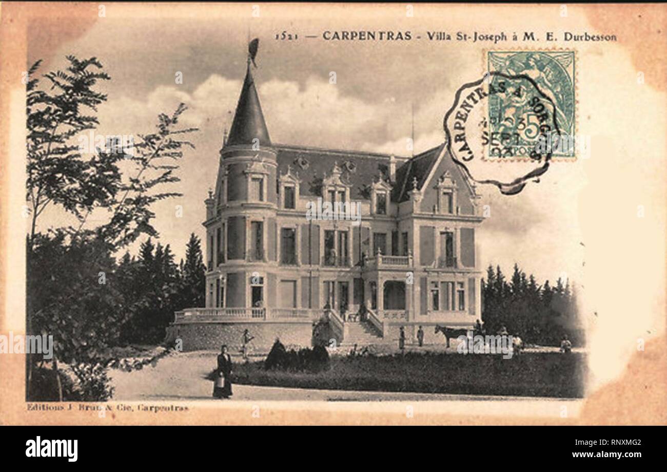 Carpentras Marché Gare Villa Saint-Joseph de M-E Durbesson dite Château ...