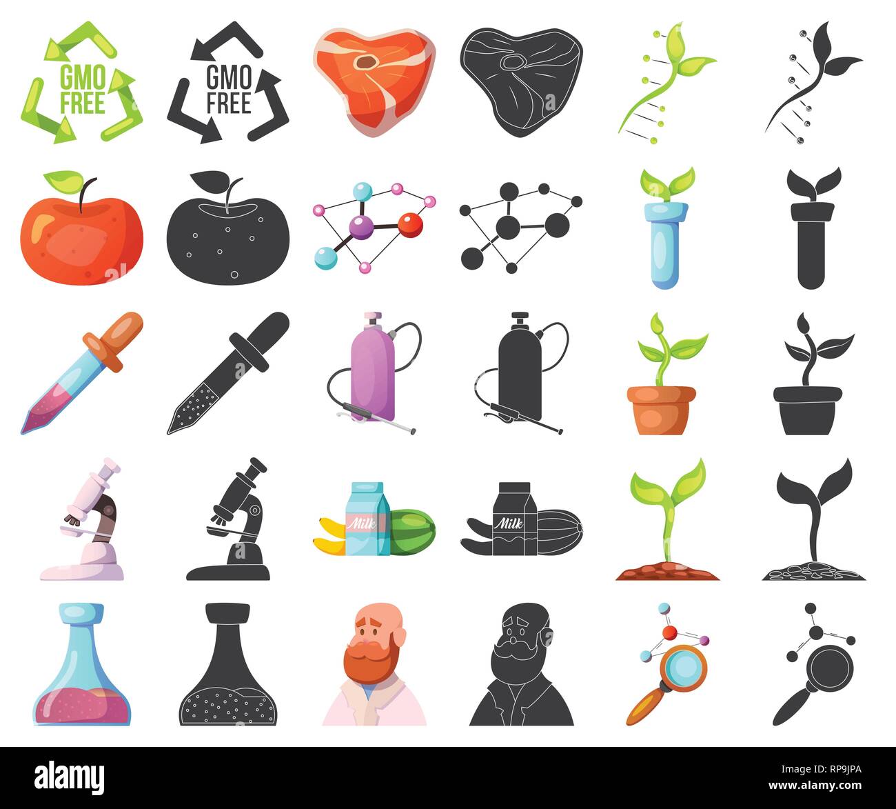 Presse-papiers,viande,OGM,apple,adn,groupe,,tube,pipette,pulvérisateur ...