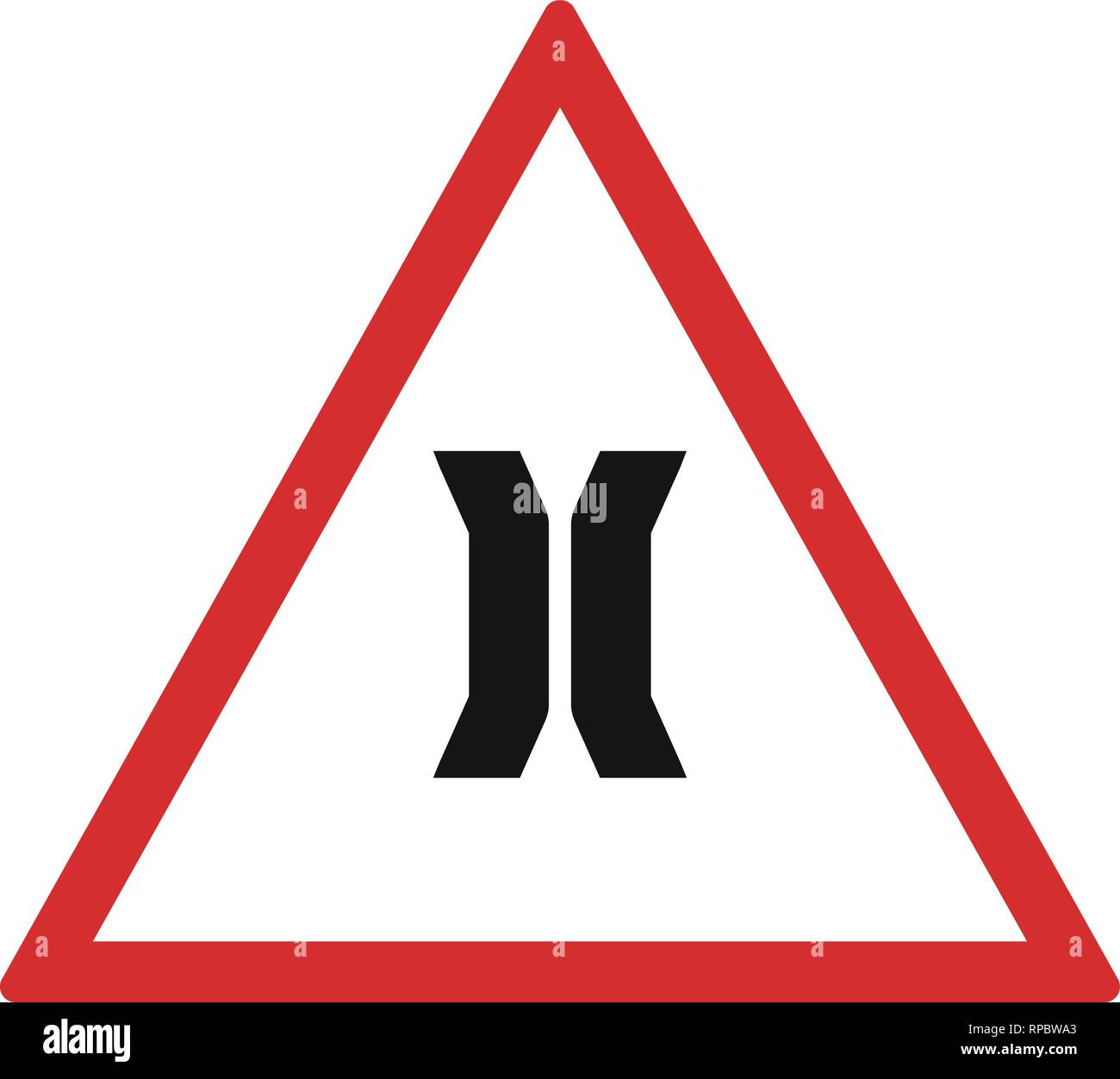 Panneau de signalisation de pont étroit Banque d'images vectorielles ...