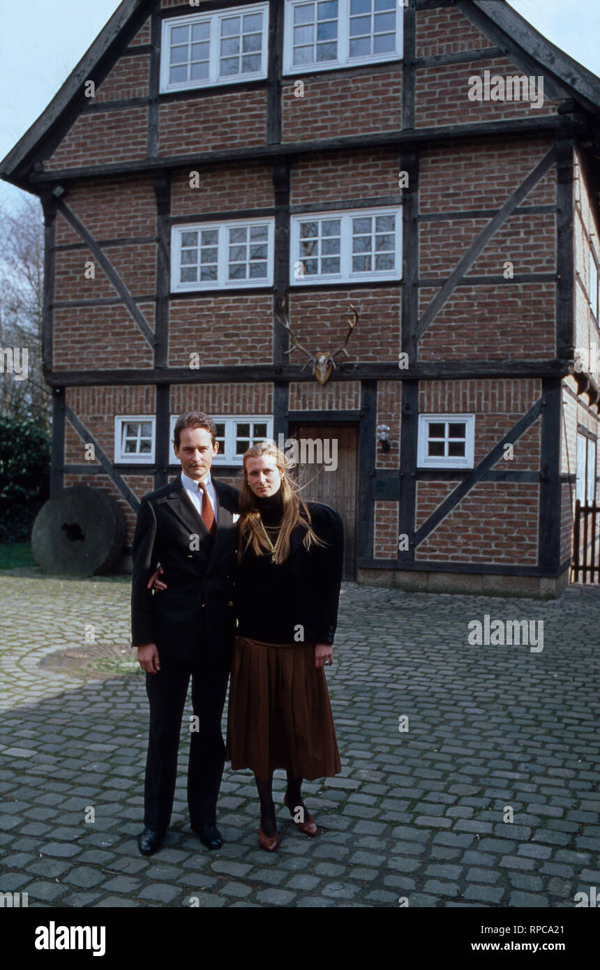 Rudolph Prinz von Croy mit Ehefrau Alexandra à Dülmen, Allemagne 1989 ...