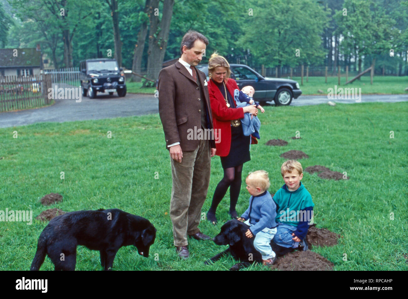Rudolph Prinz von Croy mit Ehefrau Alexandra à Dülmen, Allemagne 1989 ...