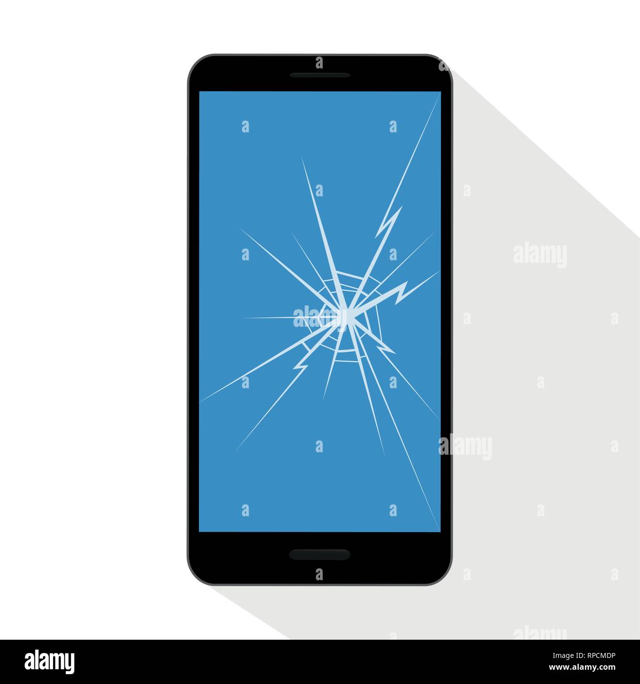 écran mobile cassé Banque d'images vectorielles - Alamy
