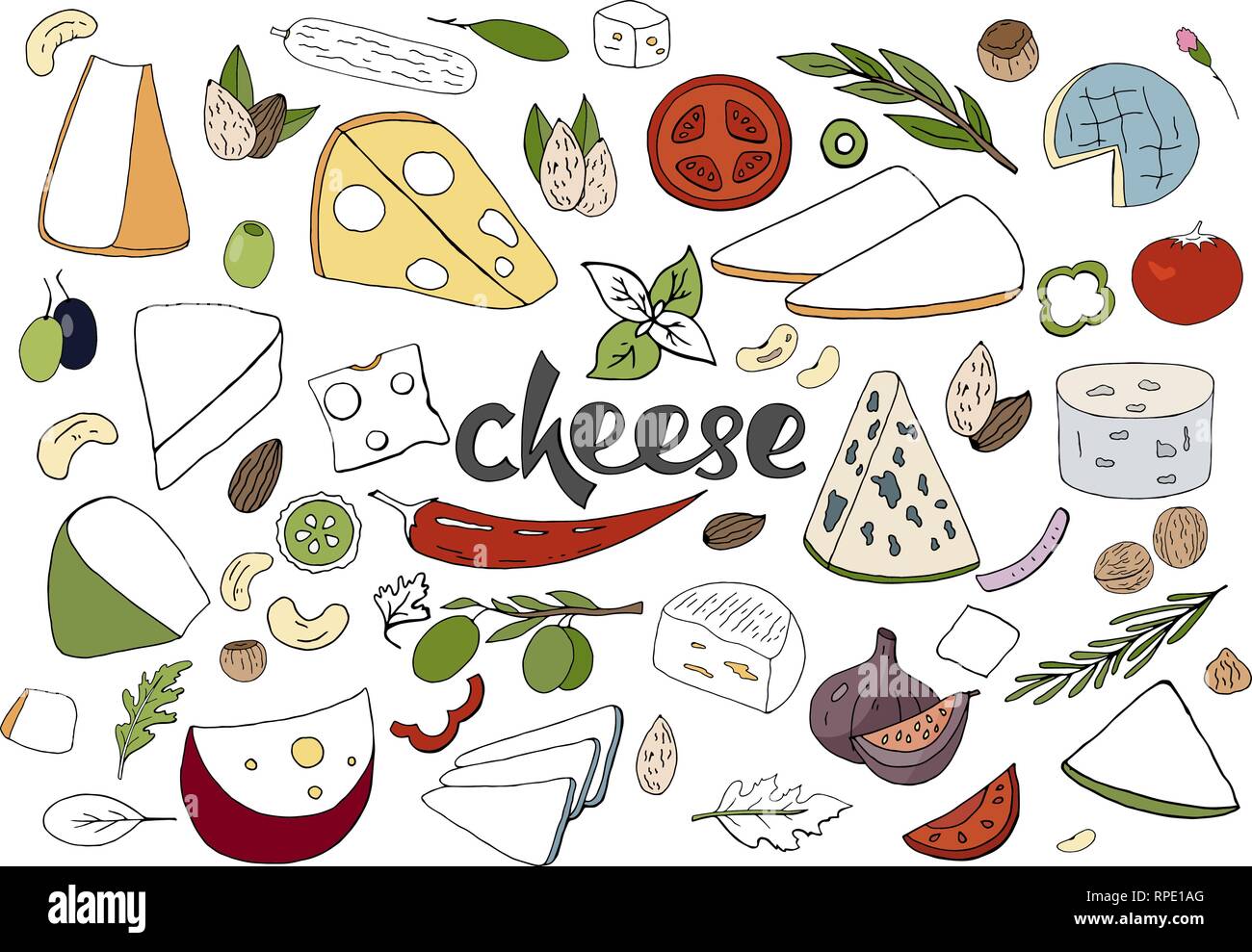 Fromages bleus Banque d'images vectorielles - Alamy