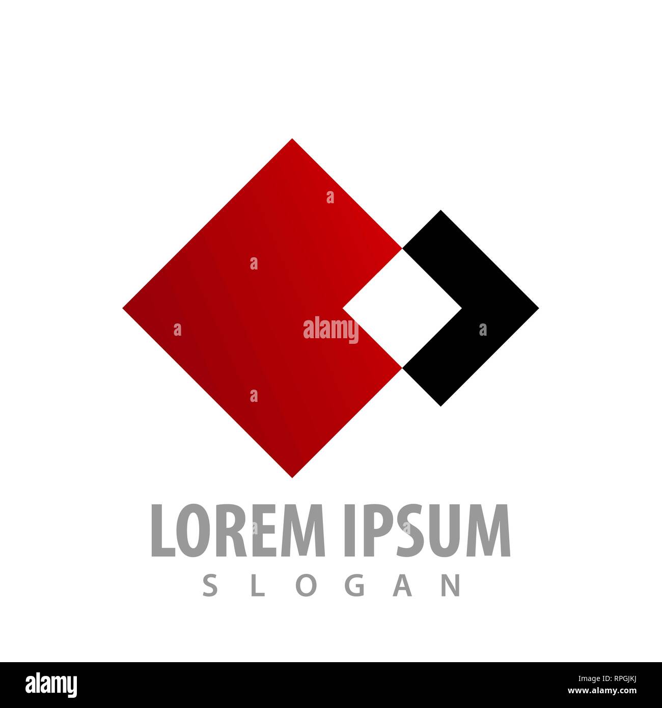 Logo carré abstrait concept design. L'élément de modèle graphique ...