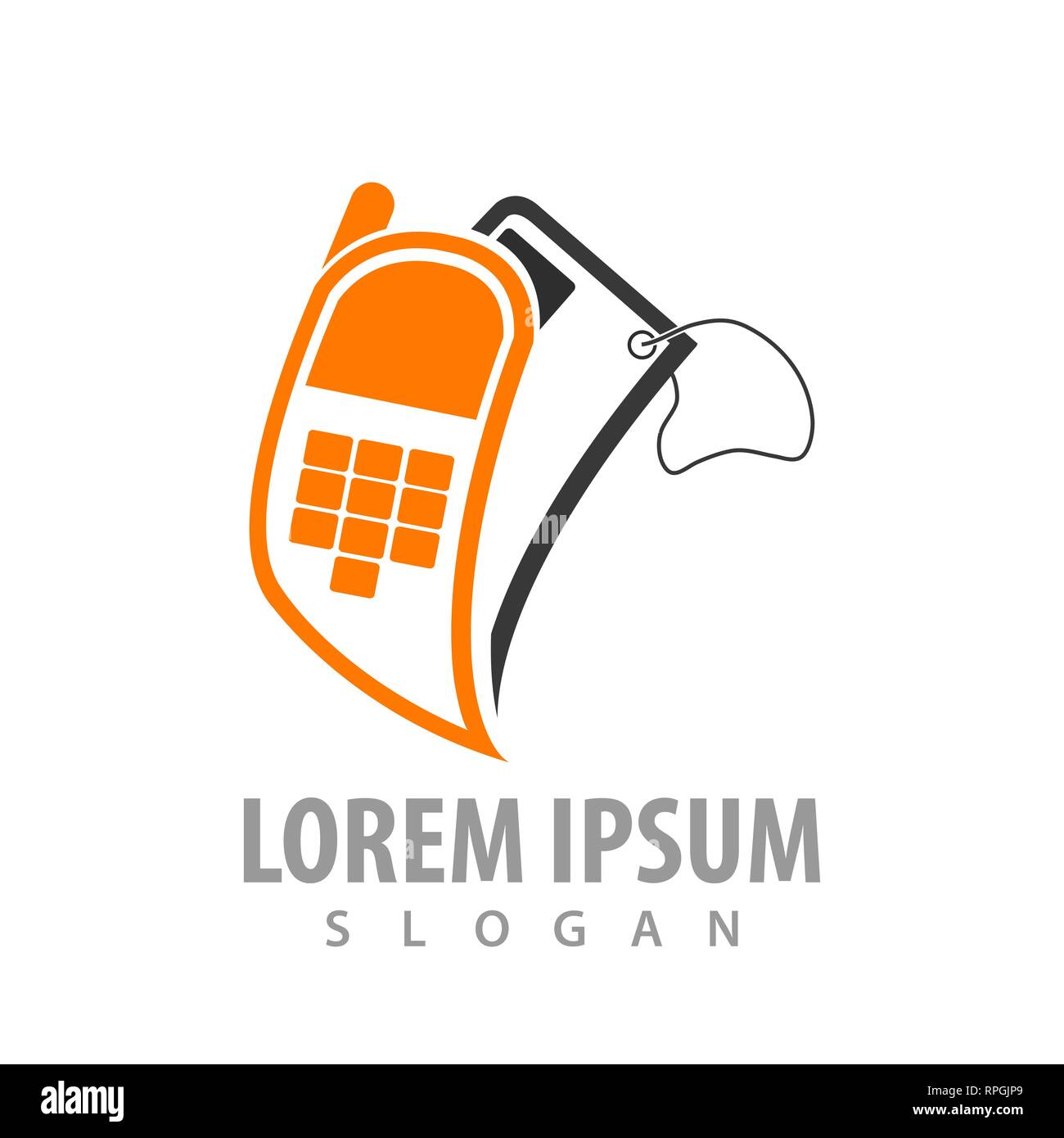 Logo téléphone Label concept design. L'élément de modèle graphique ...