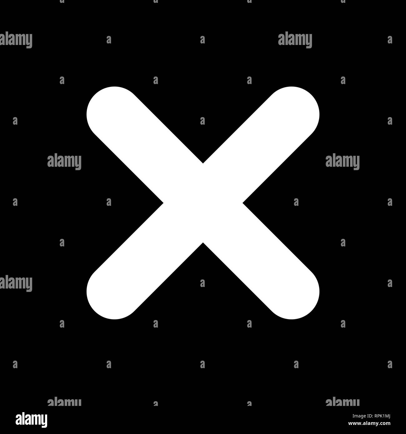 Coches - croix blanche simple icône - vector illustration Image ...