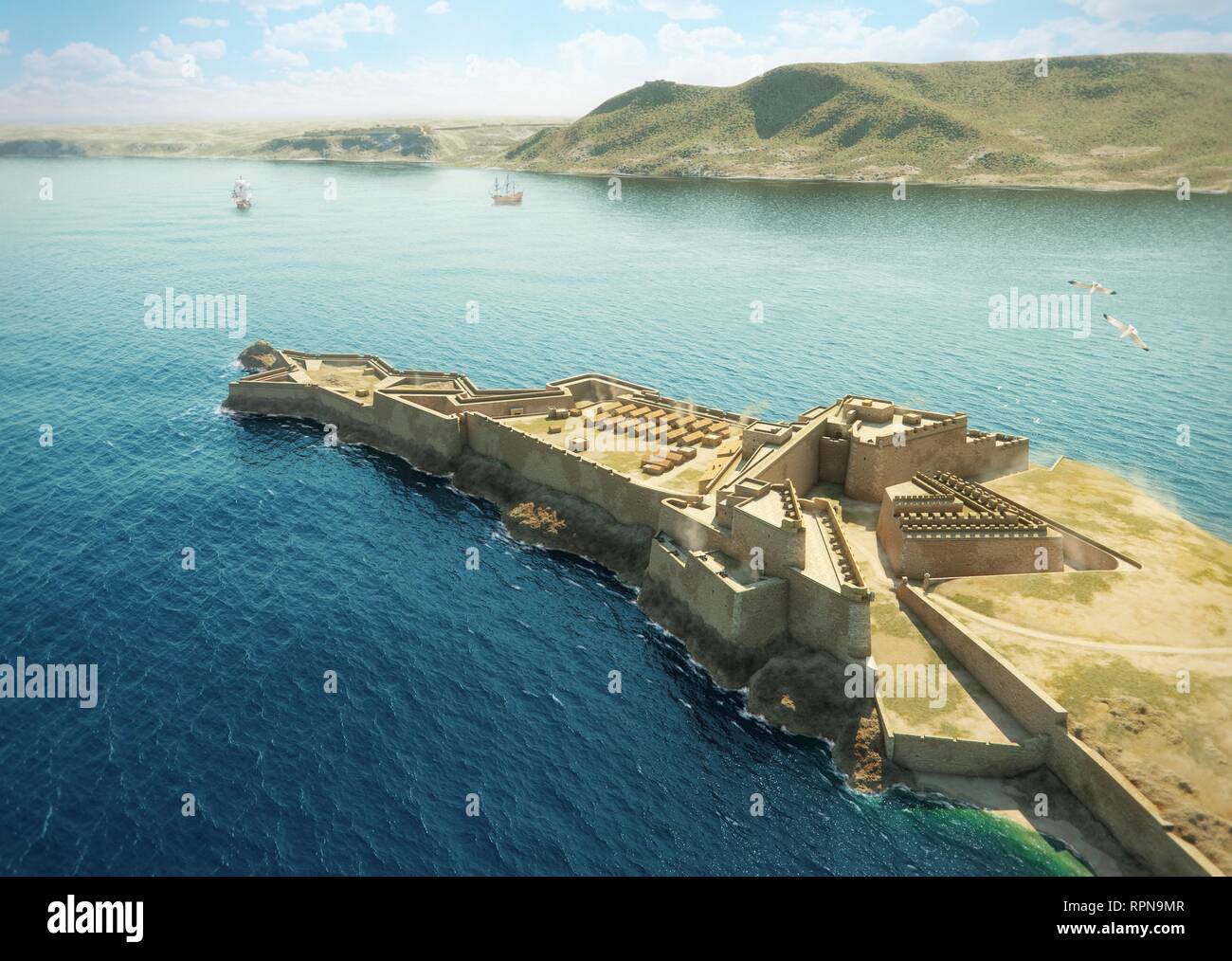 Mers el Kebir, Oran, Algérie. La reconstruction de la forteresse ...