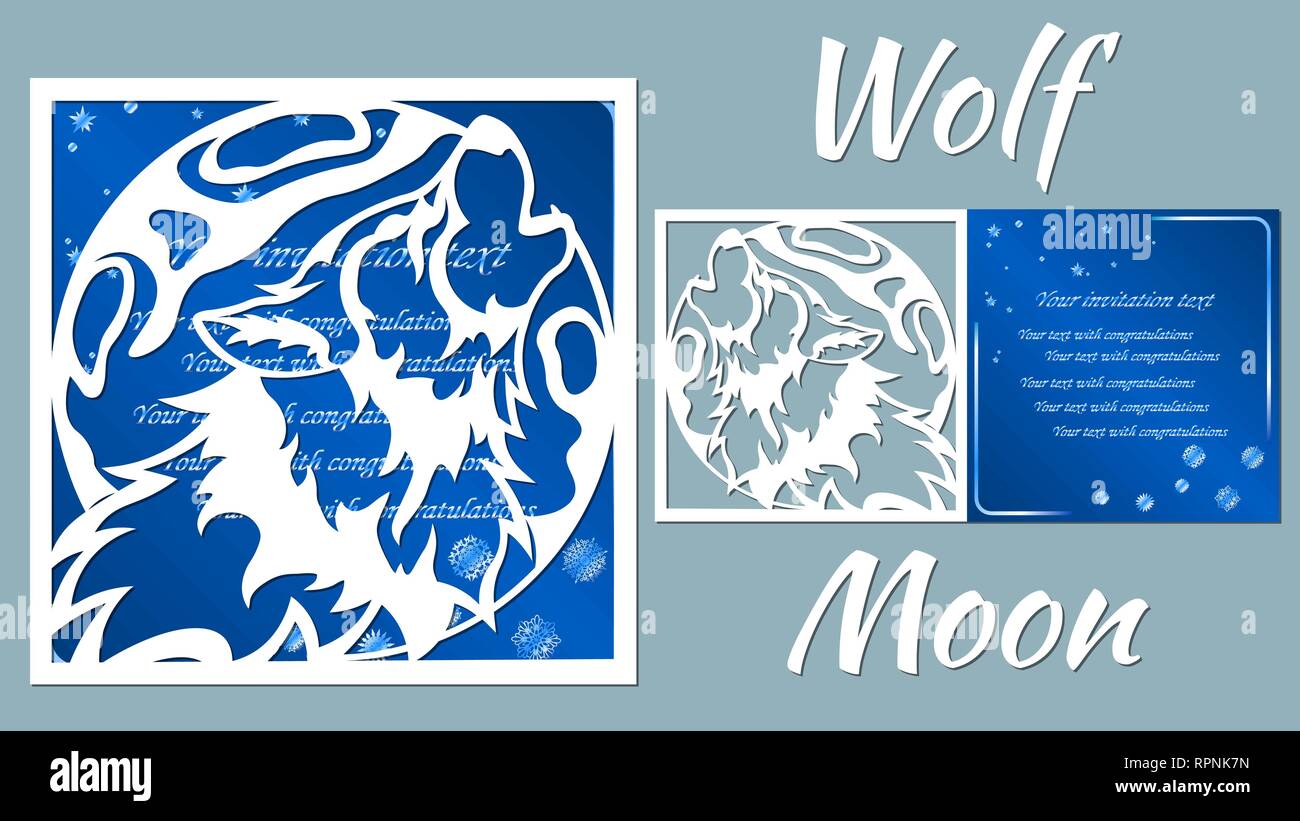 Le loup hurle à la lune. Vector illustration. Loup de papier ...