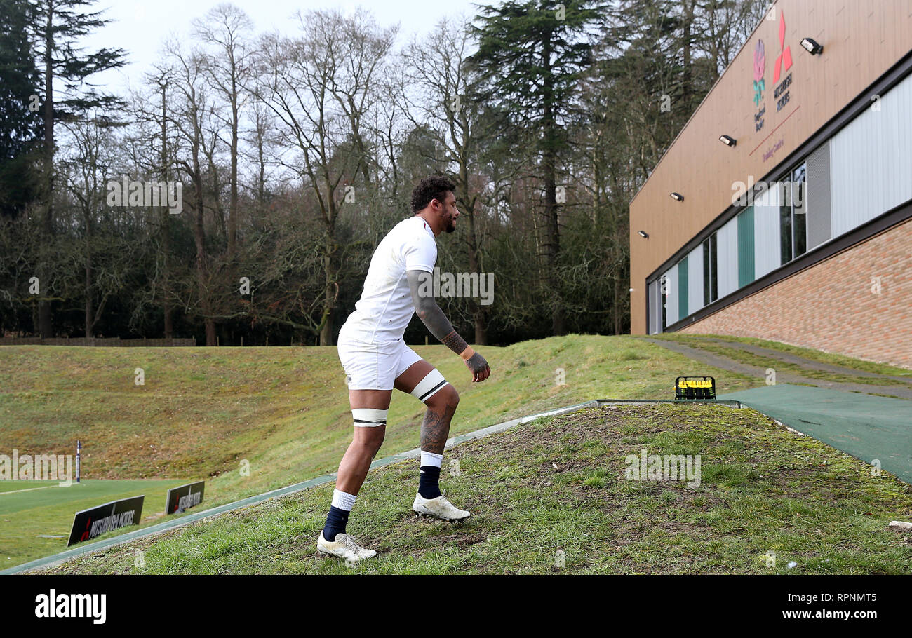 Angleterre courtney lawes session de formation pennyhill park Banque de ...