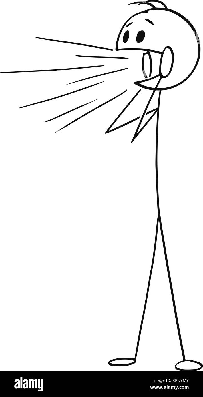 Caricature de l'homme crier, pleurer ou crier Image Vectorielle Stock ...