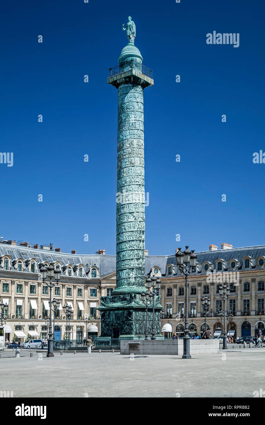 Colonne, Place Vendôme, Paris, France Photo Stock - Alamy