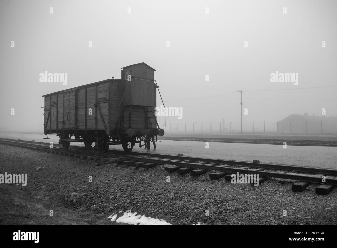 Transport Train à Auschwitz II Birkenau Concentration Camp. Wagon pour ...