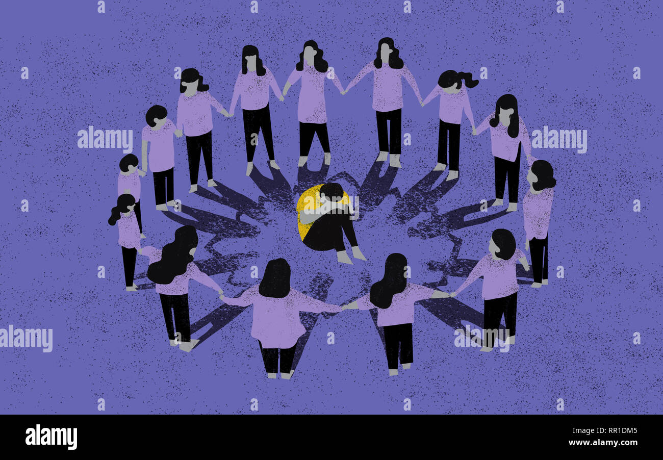 L'intimidation. Les enfants marginalisés. Concept illustration. Scène ...