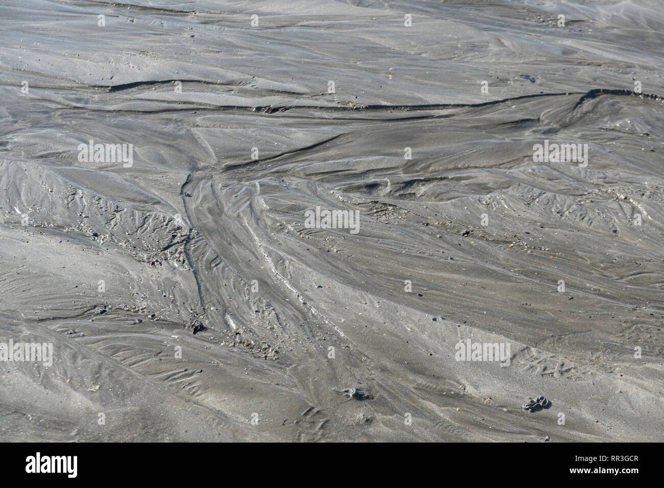 Écoulements de sable liquide sédimentaire / crêtes fluviales ou flux d ...