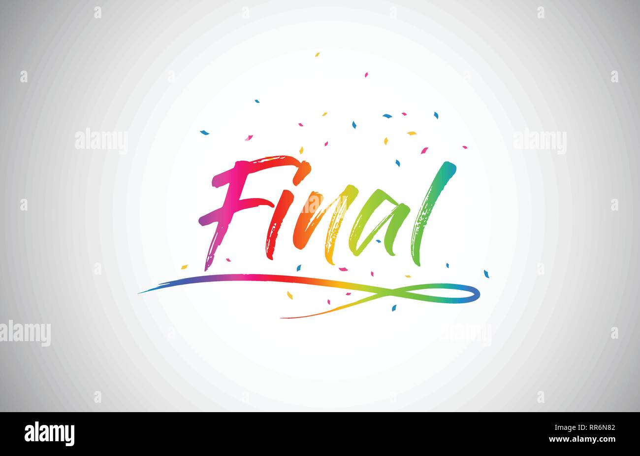 Création Final mot Texte Arc-en-ciel, avec des couleurs vibrantes et ...