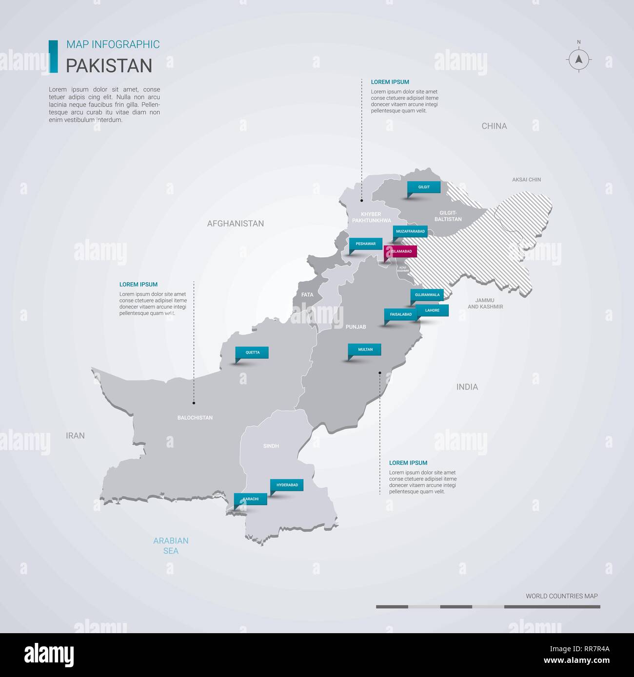Villes du pakistan Banque d'images vectorielles - Alamy