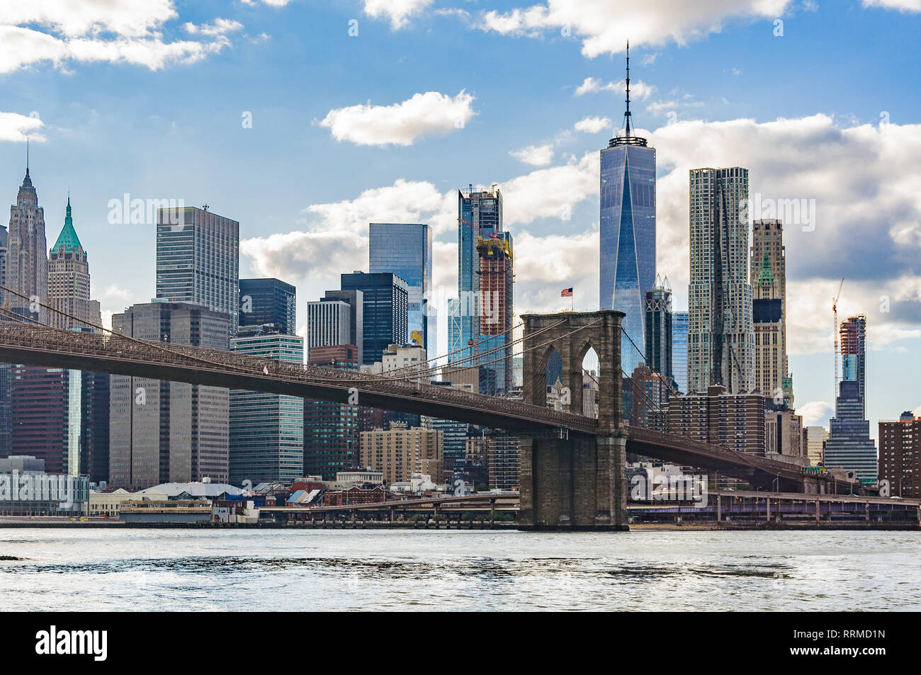 NYC Skyline de DUMBO dans le quartier de Brooklyn, New York, USA Photo ...