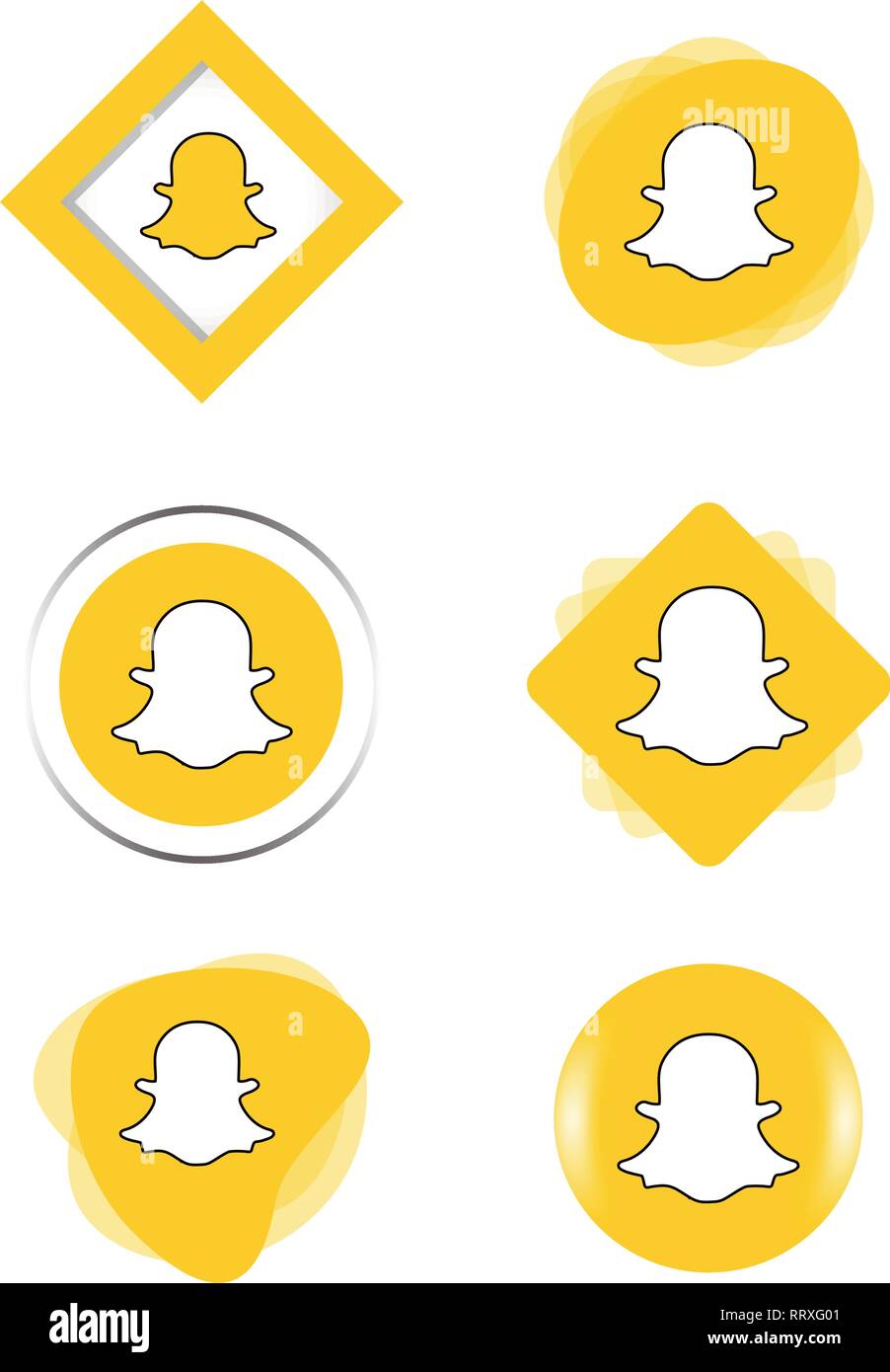 Snapchat logo Banque d'images vectorielles - Alamy