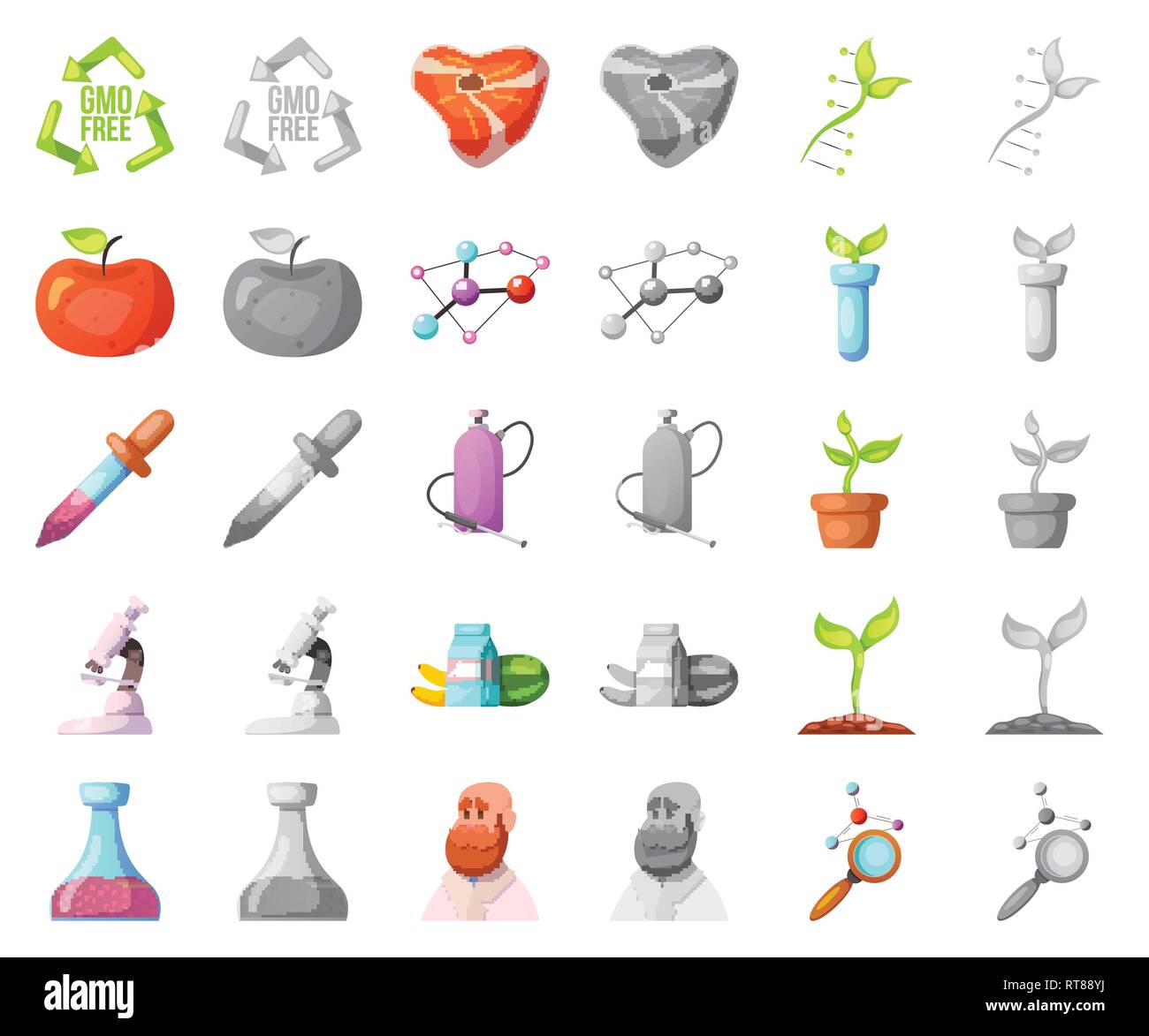 Presse-papiers,viande,OGM,apple,adn,groupe,,tube,pipette,pulvérisateur ...