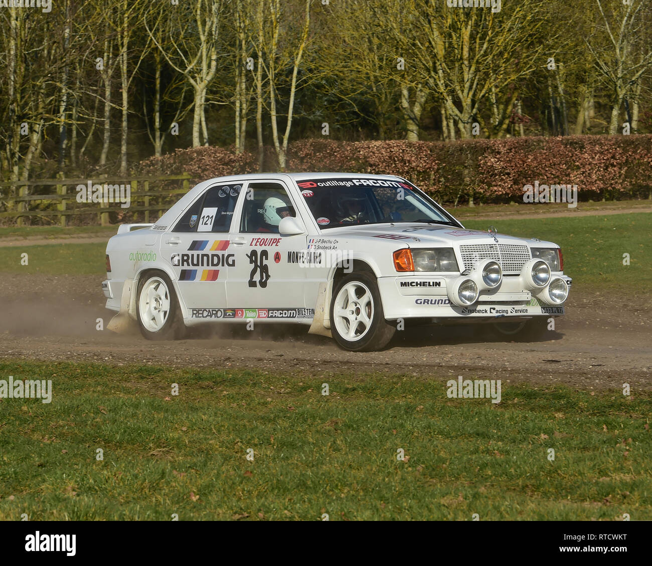 Steve Magson, Mercedes Benz 190e 2300 16v, la race, l'étape de rallye ...