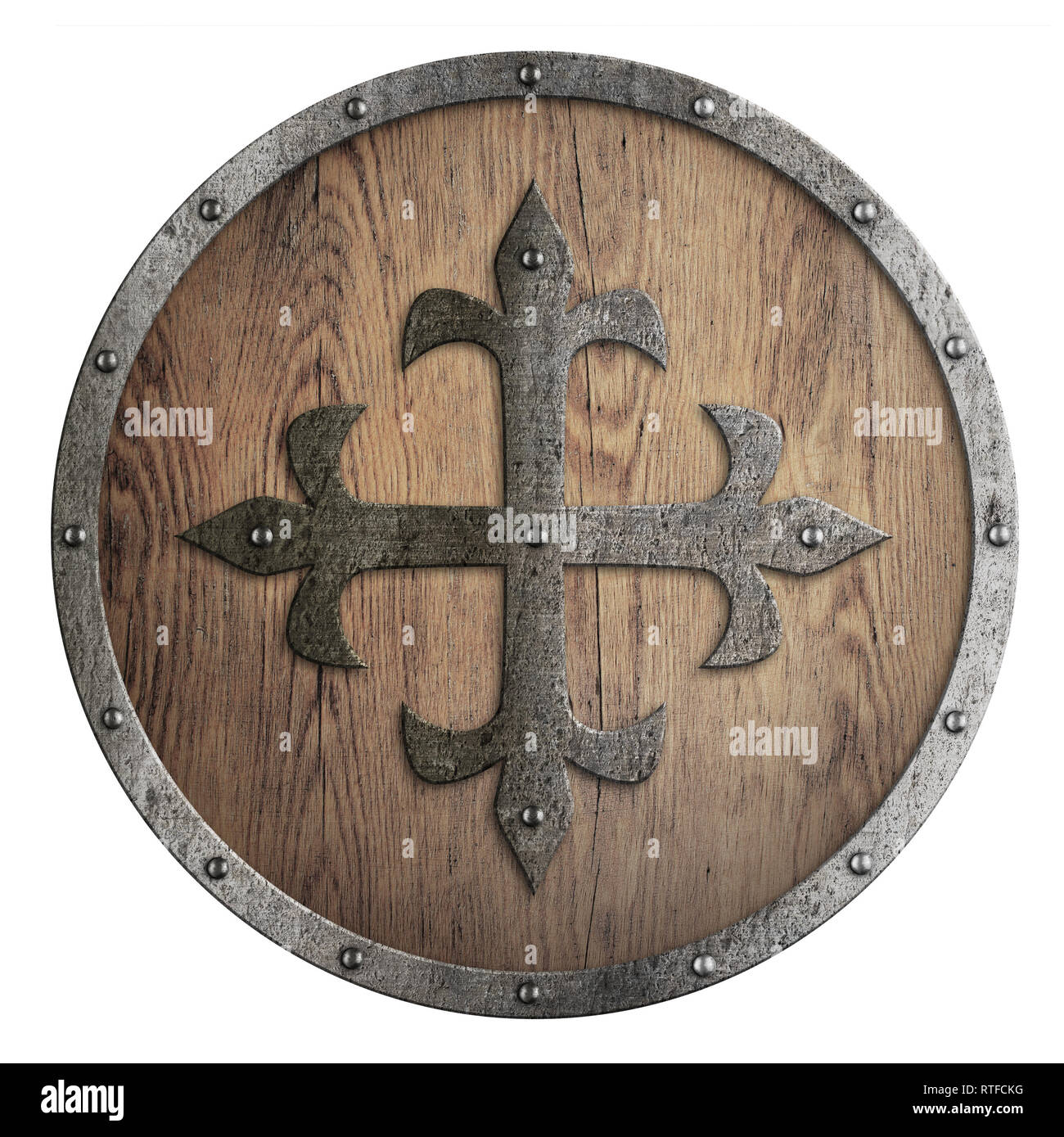 Bouclier rond médieval en bois Banque de photographies et d’images à ...