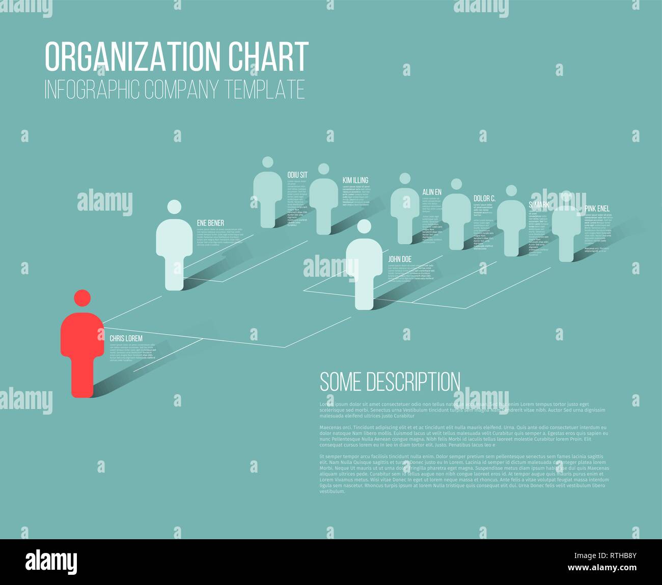 Organisation chart 3d Banque d'images vectorielles - Alamy