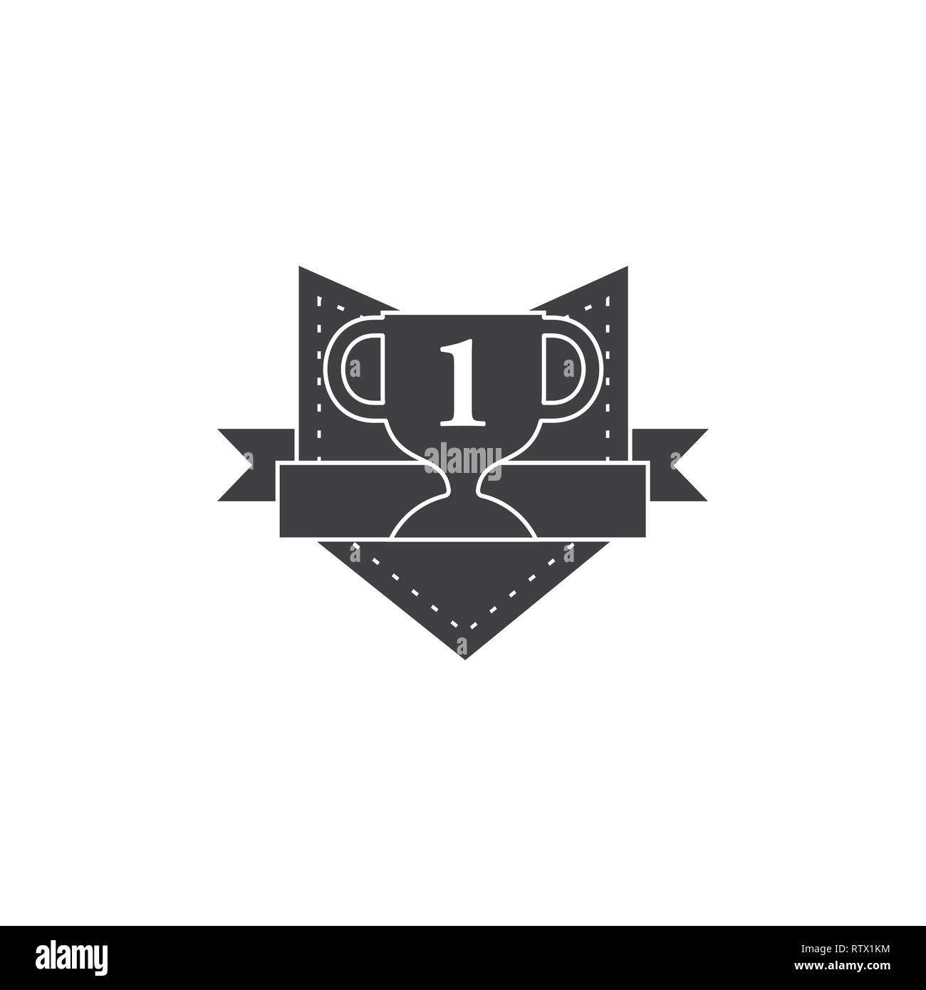 Médaille symbole gagnant félicitation décor vector Image Vectorielle ...