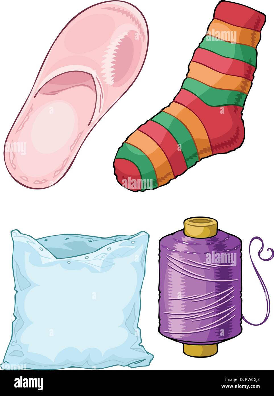Oreiller au crochet Banque d'images vectorielles - Alamy