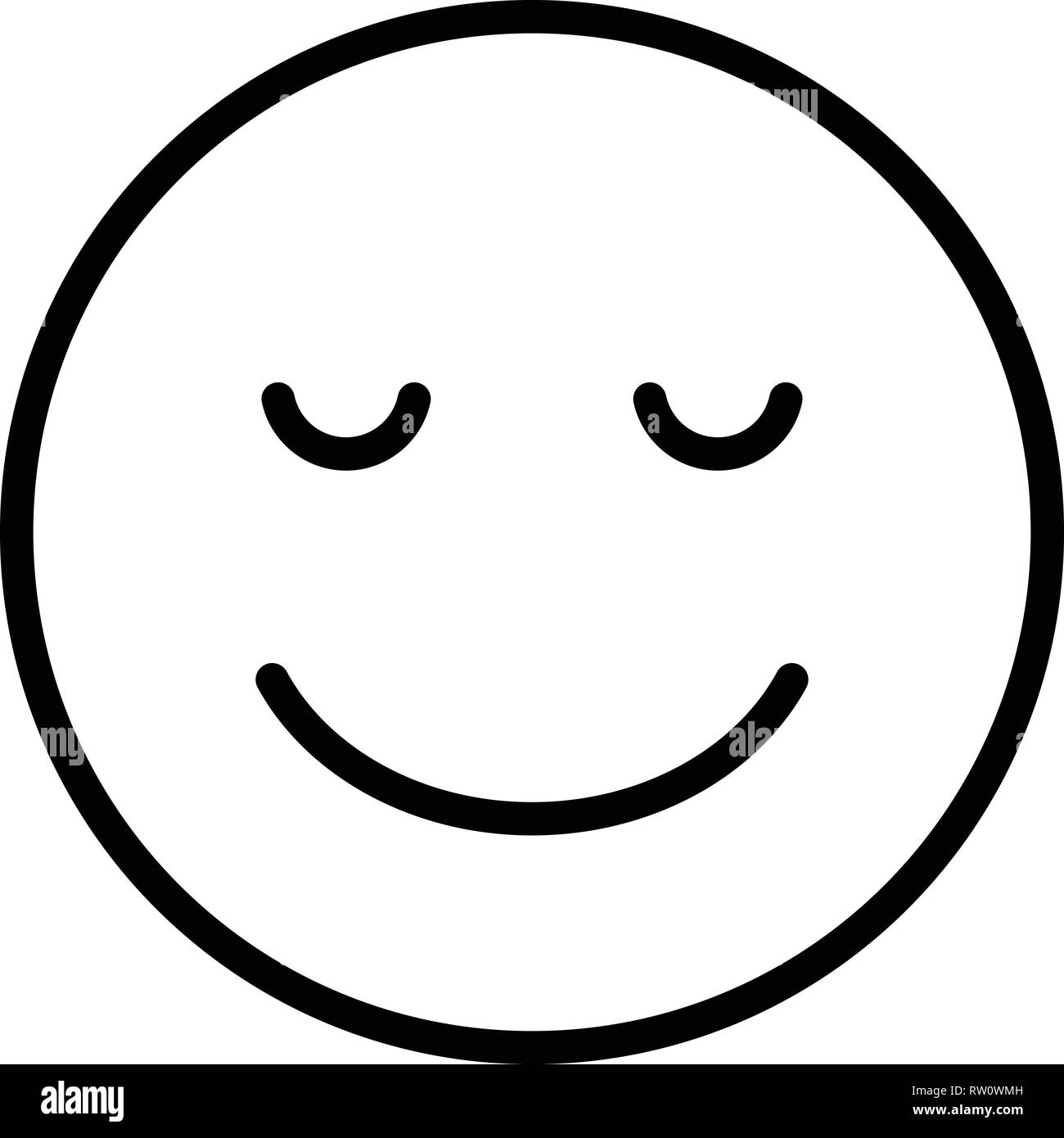 Emoji calme Banque d'images vectorielles - Alamy