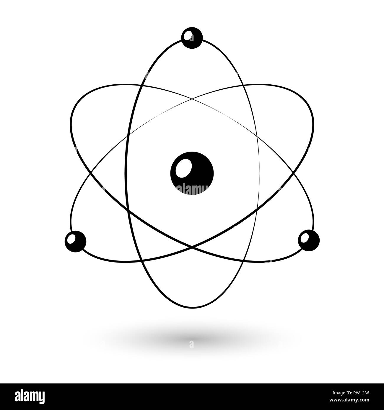 L'icône de l'atome, vector illustration Image Vectorielle Stock - Alamy