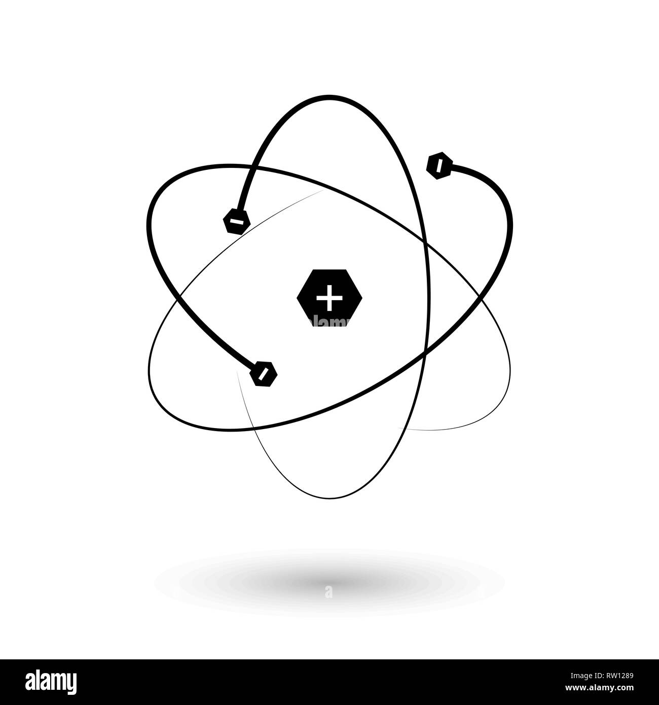 L'icône de l'atome, vector illustration Image Vectorielle Stock - Alamy