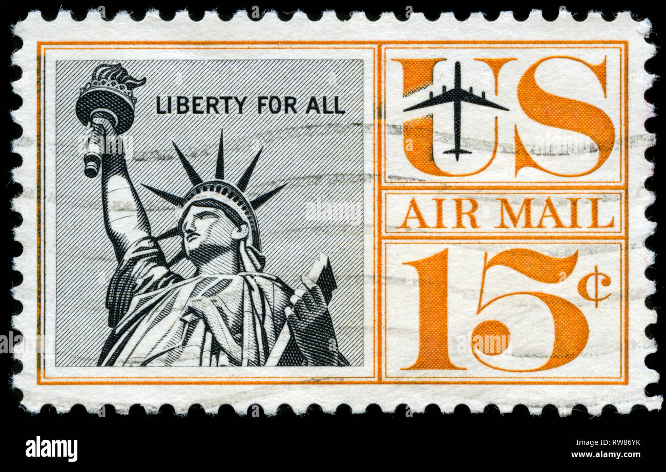 Timbre-poste des États-Unis d'Amérique (USA) dans l'Aéropostale 1952 ...