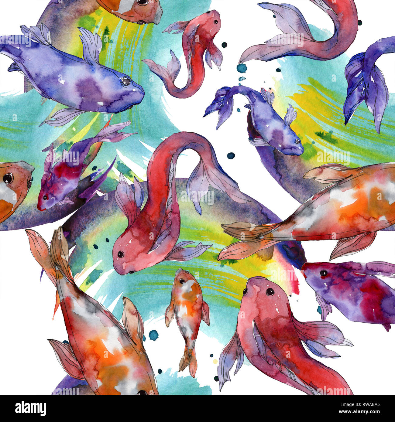 Jeu de poissons aquatiques. Mer Rouge et poissons exotiques intérieur ...