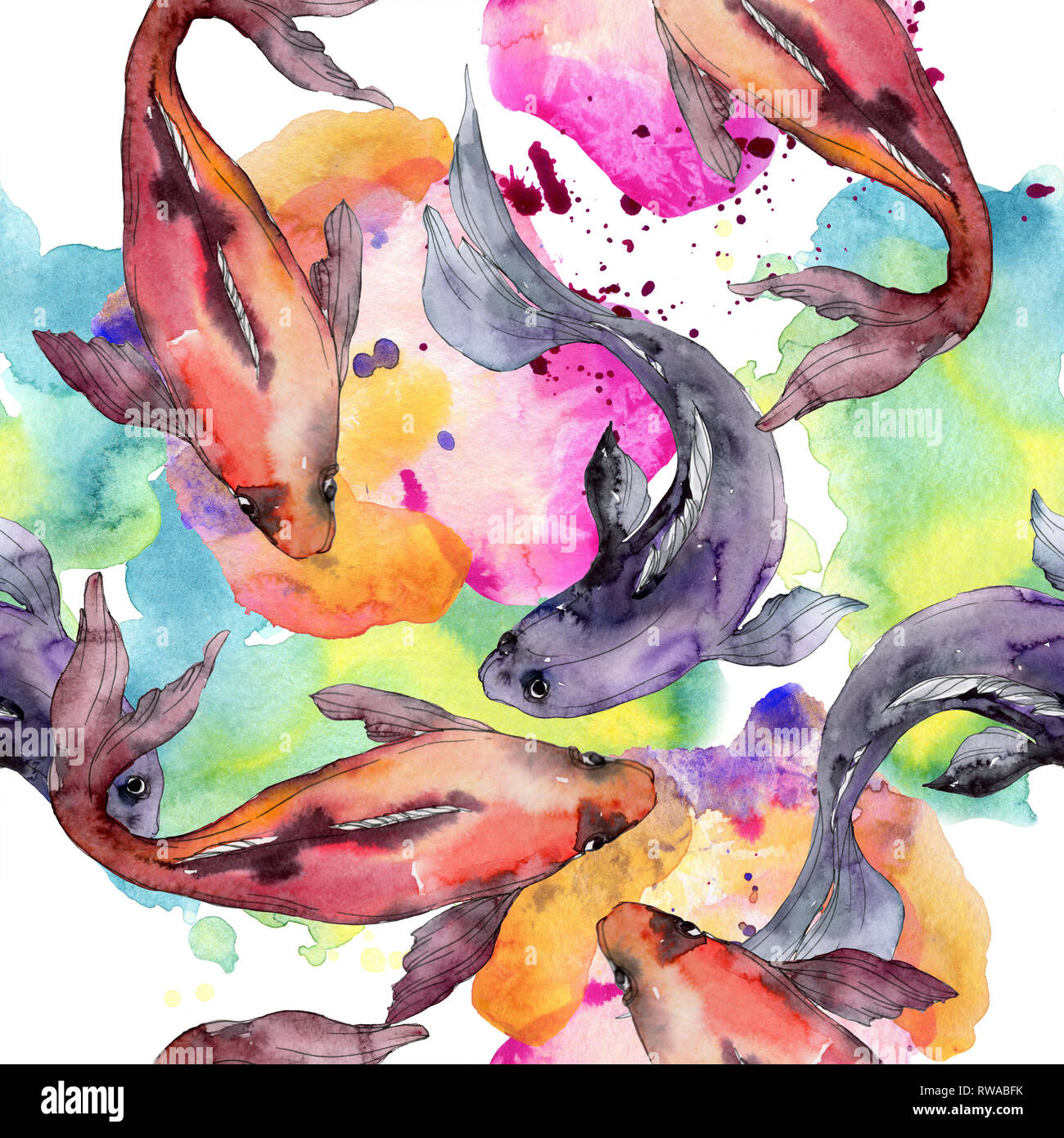 Jeu de poissons aquatiques. Mer Rouge et poissons exotiques intérieur ...