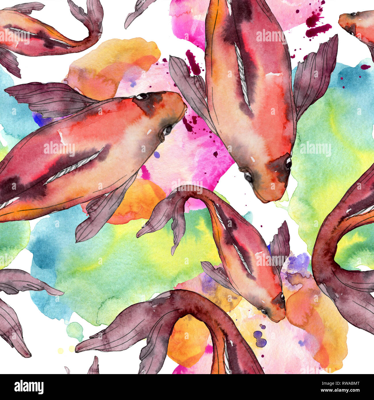 Jeu de poissons aquatiques. Mer Rouge et poissons exotiques intérieur ...