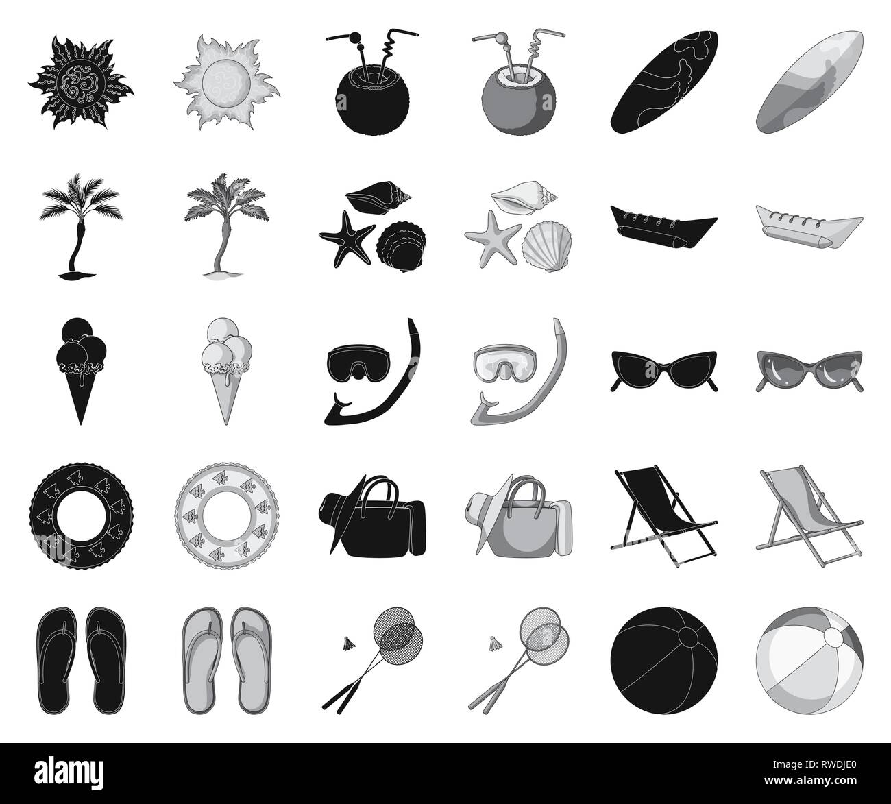 Towel bikini black Banque d'images vectorielles - Alamy