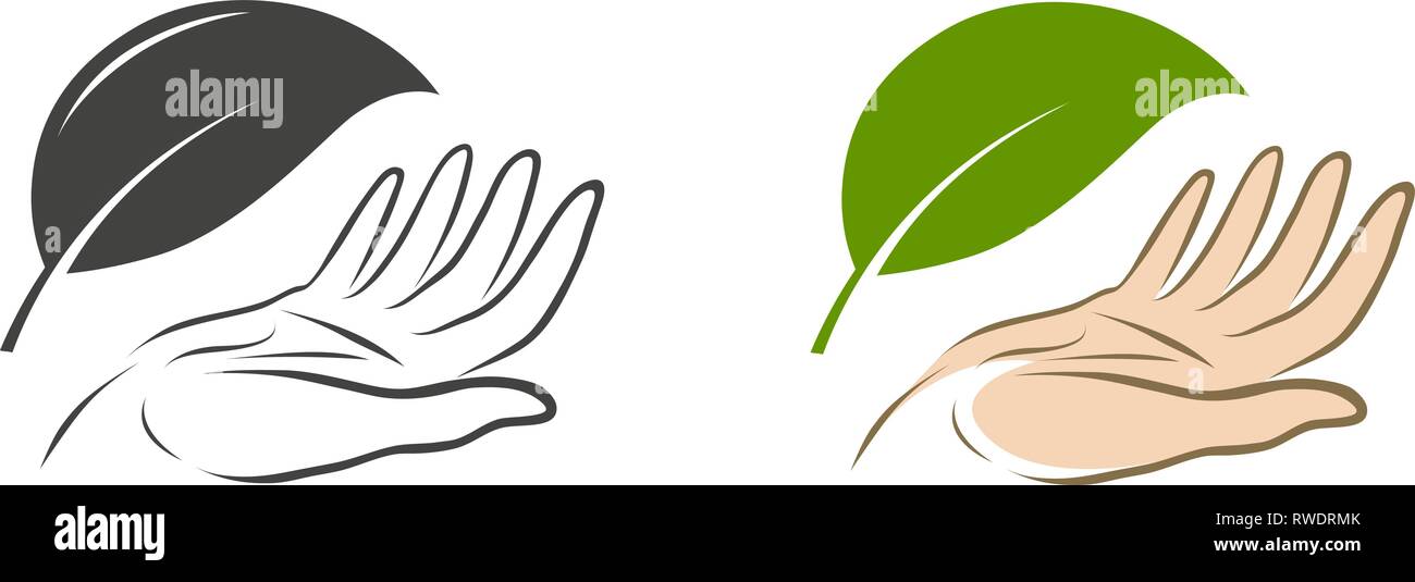 Logo Biologique Naturel Licône De Lécologie La Protection De La