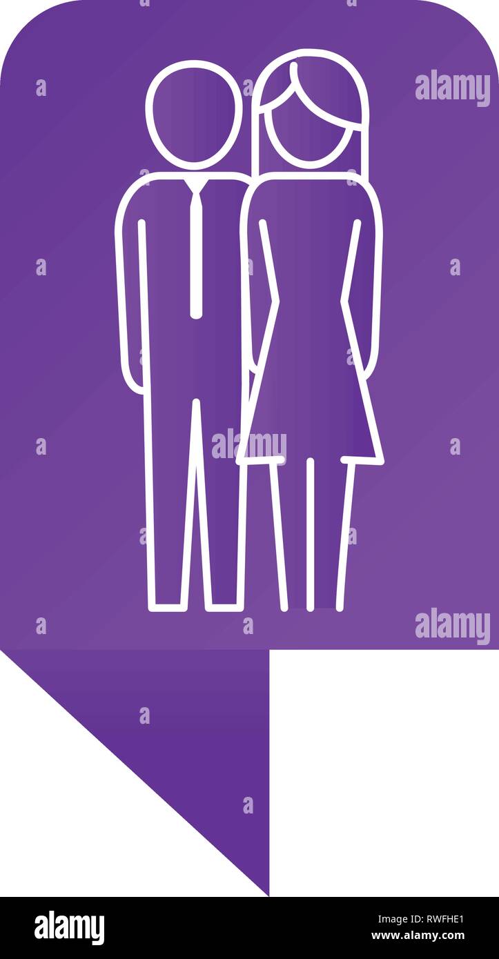 Pictogramme couple cartoon Image Vectorielle Stock - Alamy